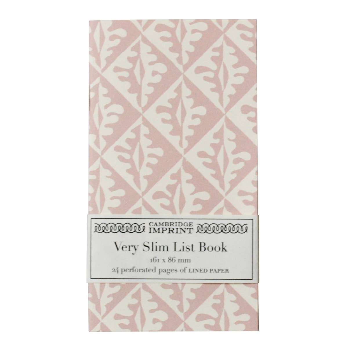 Very Slim List Book Oak Leaves Pale Pink – Stovall Collection