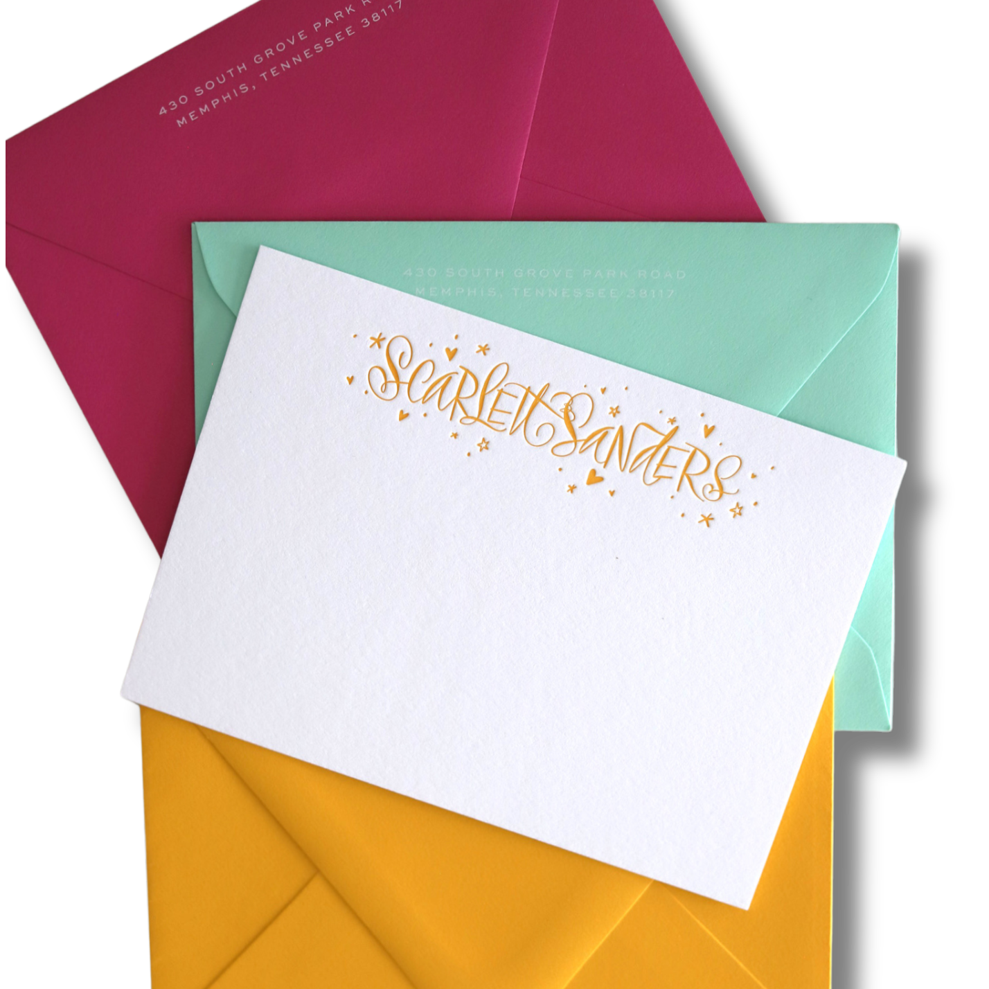 Fisher Calligraphy Letterpress Stationery – Stovall Collection