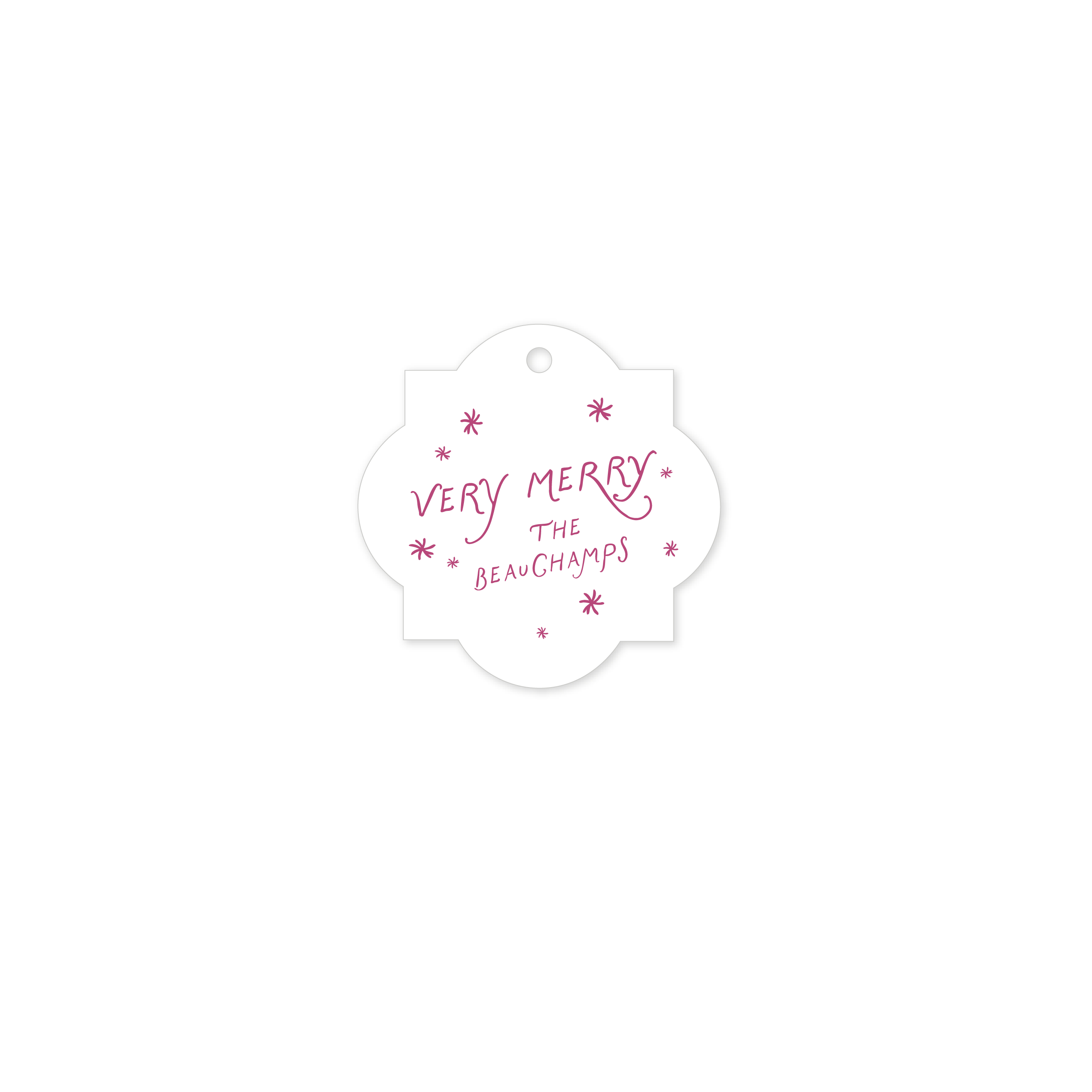 Beauchamp 1 Color Letterpress Tag - Tile – Stovall Collection