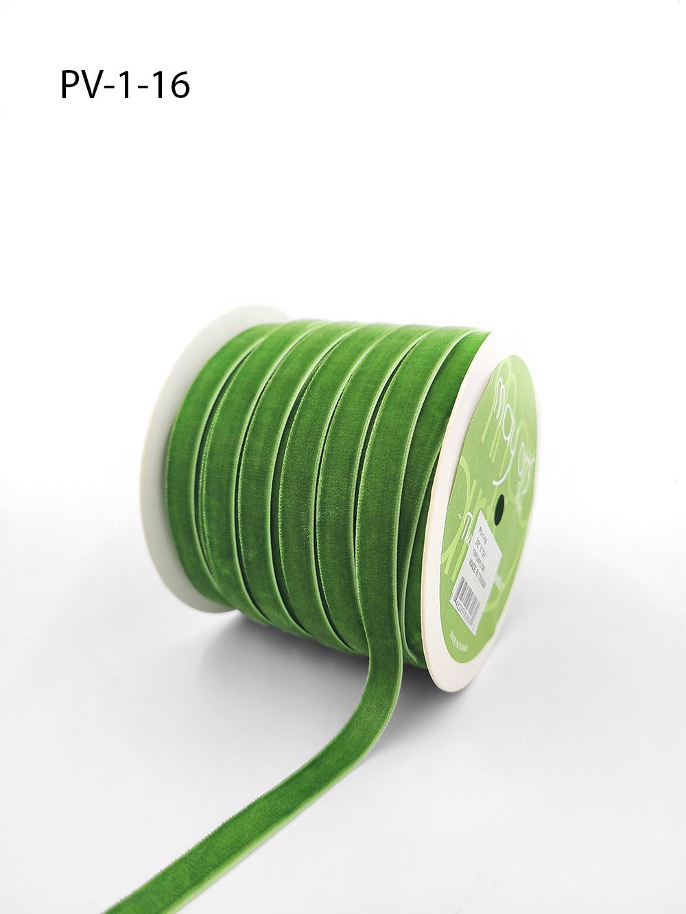 3/8" Parrot Green Velvet Ribbon – Stovall Collection